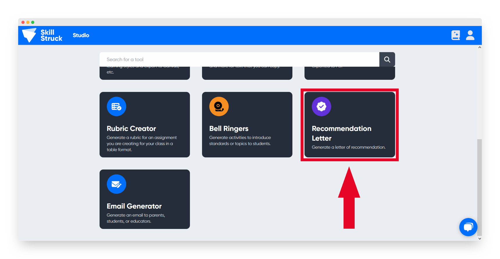 How to Generate a Recommendation Letter in the Learning Studio